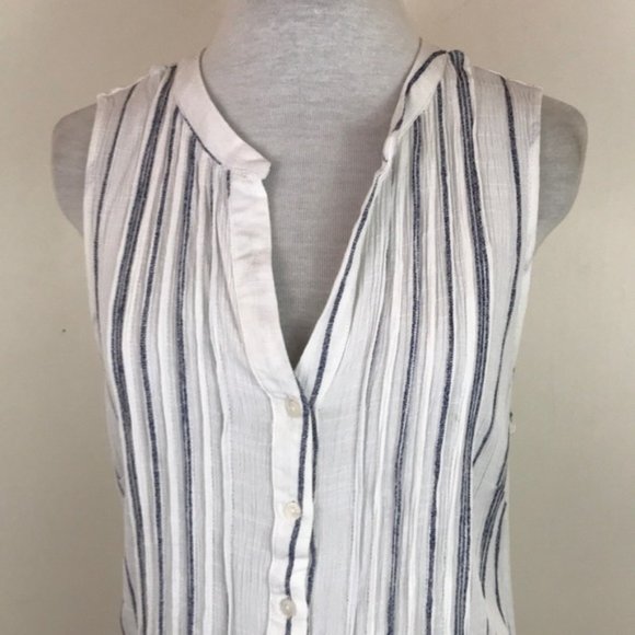 Market & Spruce | Tops | Nwt White Stripe Sleeveless Top Market Spruc ...